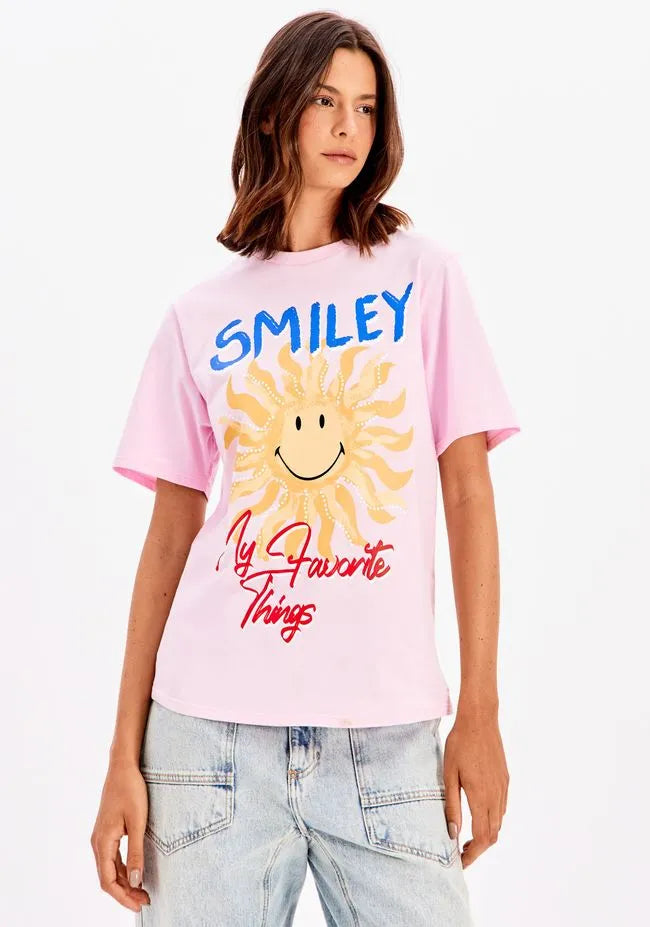 Oversized Elongated Smiley T-shirt