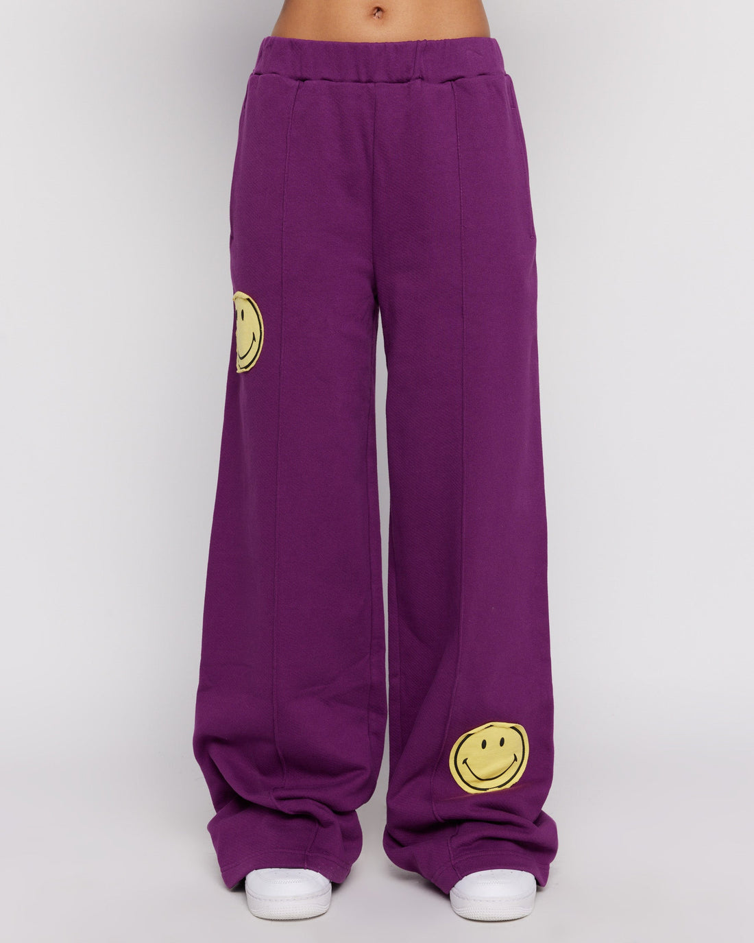 Smiley® Straight Leg Pants, Purple – Feel-Good Comfort Wear
