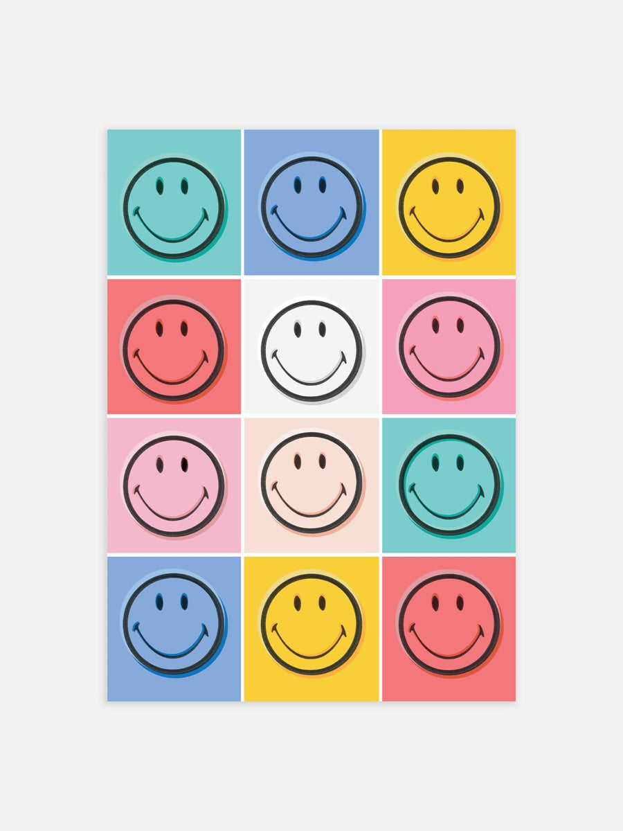 Smiley® Portraits Poster – Bold Pop Art for Happy Spaces